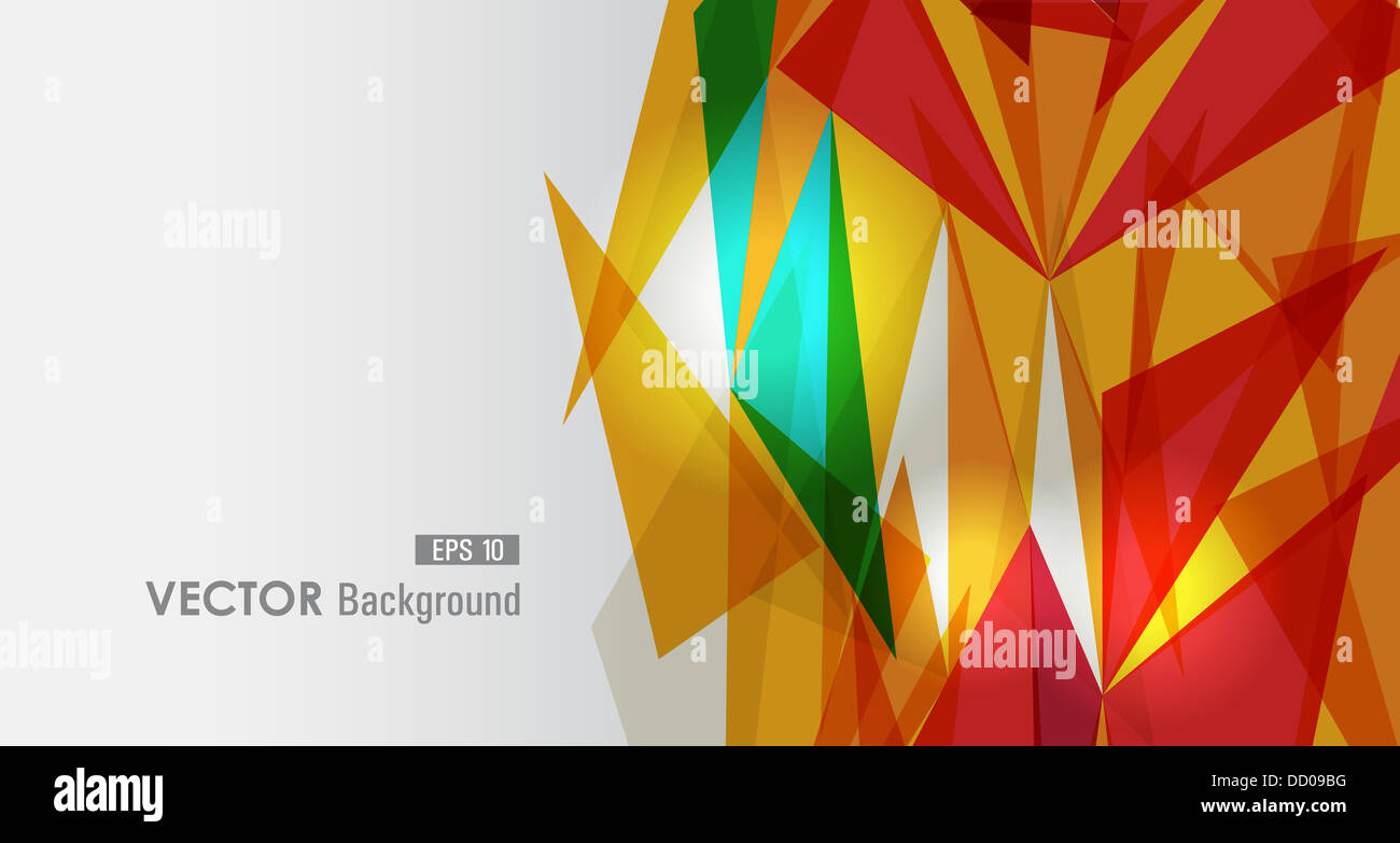 Trendy colorful transparent triangles abstract background illustration ...