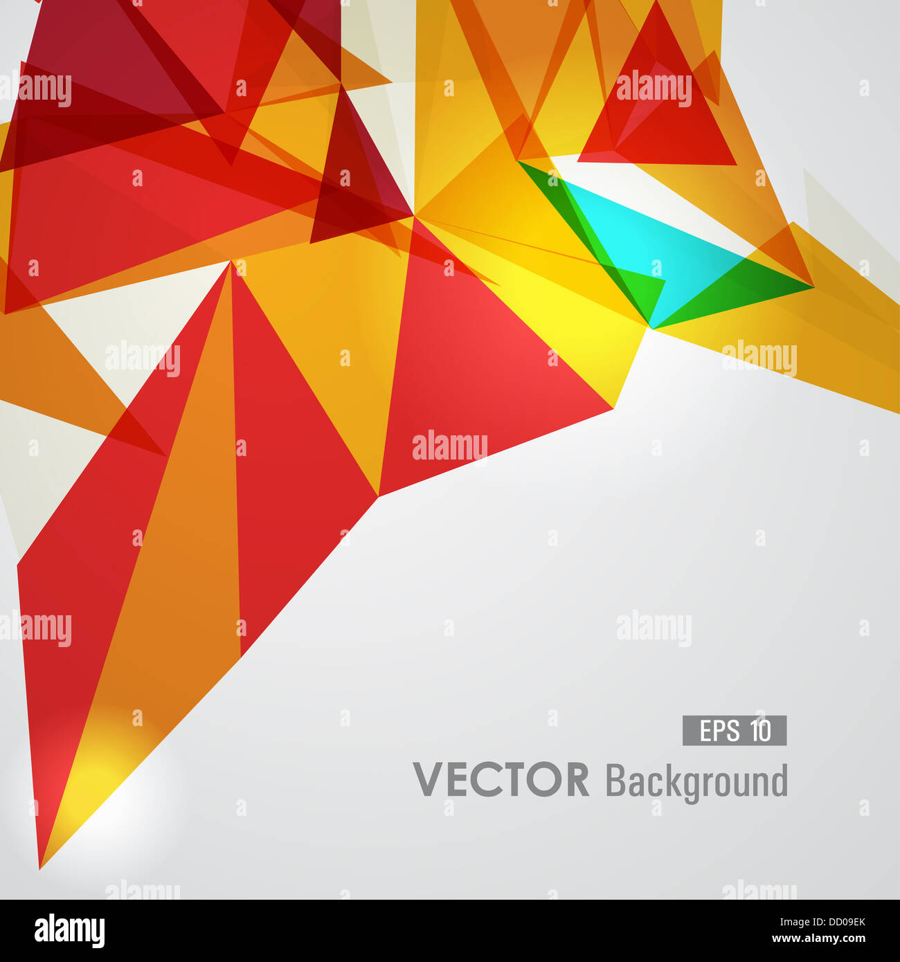 Trendy yellow and red transparent triangles abstract background ...