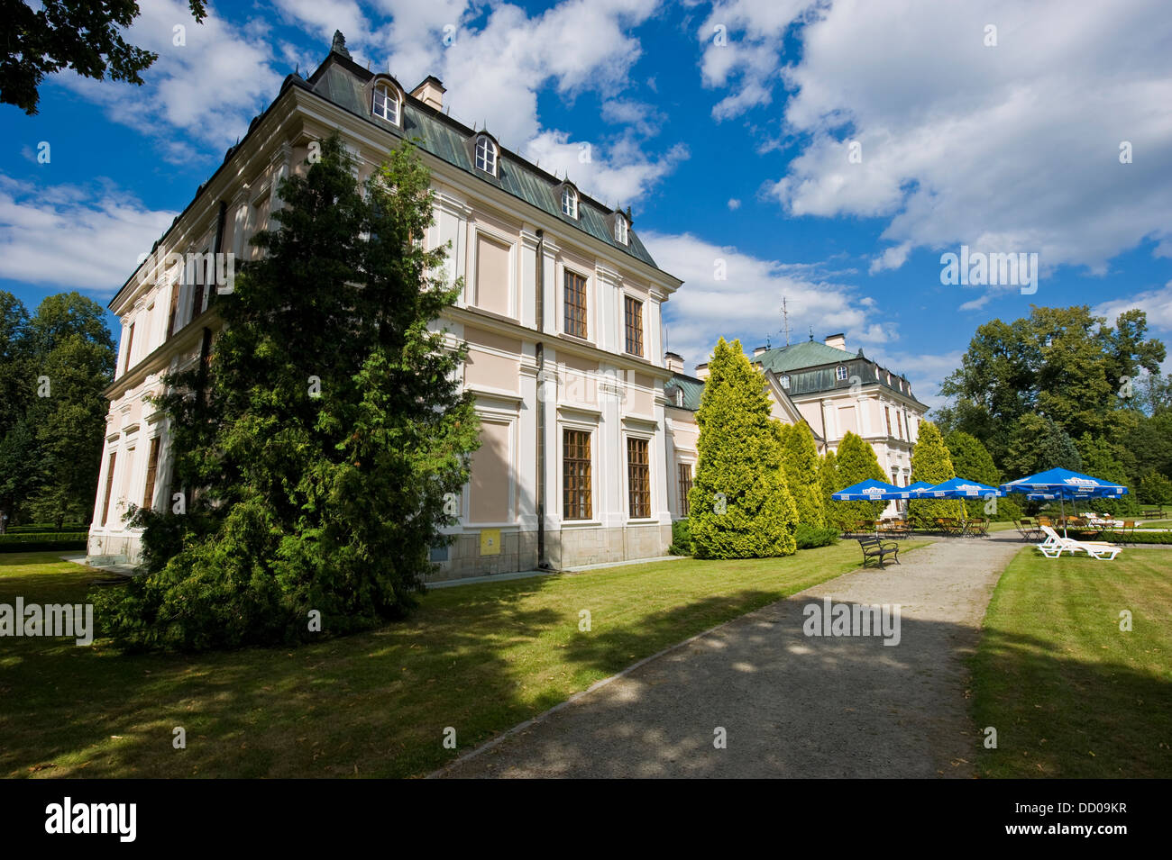 Sieniawa Palace and park in South-Eastern Poland, presently a hotel ...