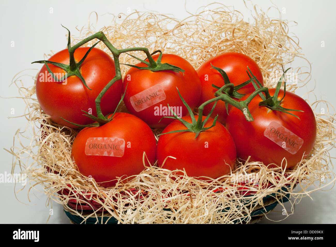 Organic label vine tomatoes hi-res stock photography and images - Alamy