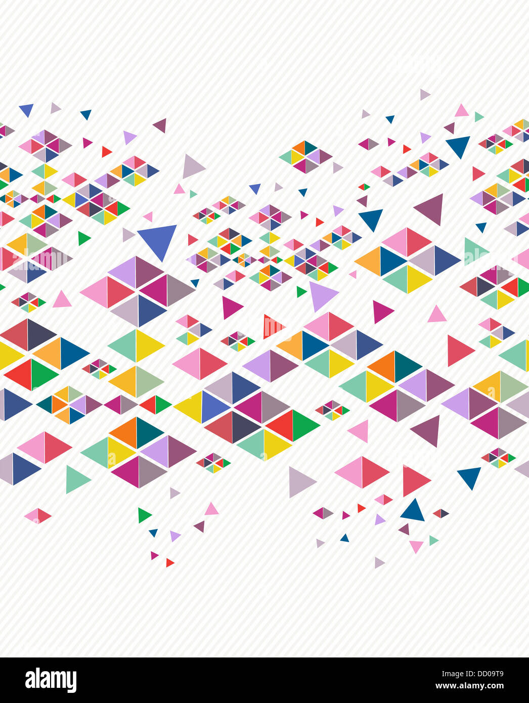 Unusual colorful retro hipsters triangle seamless pattern background. Vector file layered for ...