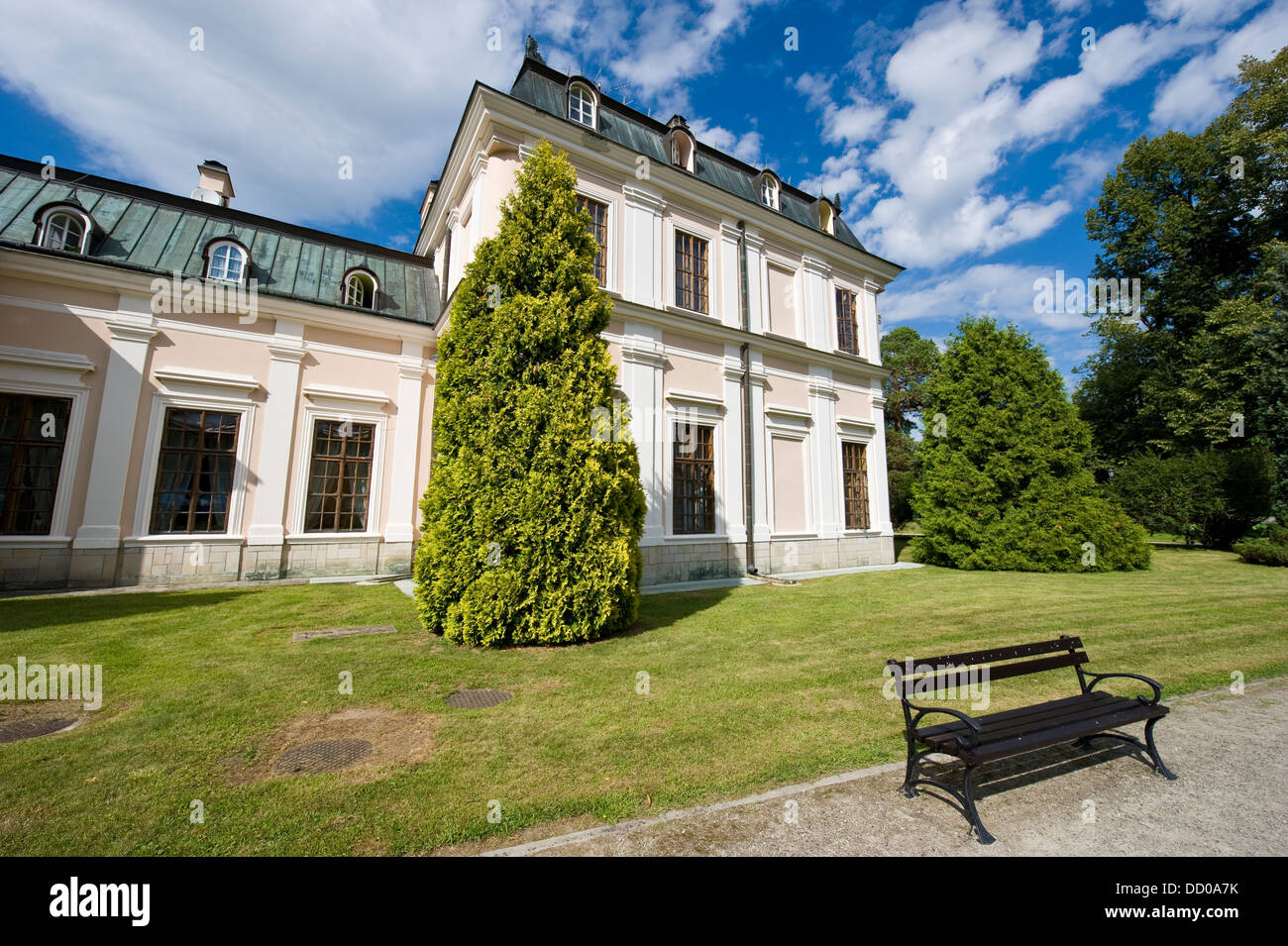 Sieniawa Palace and park in South-Eastern Poland, presently a hotel ...