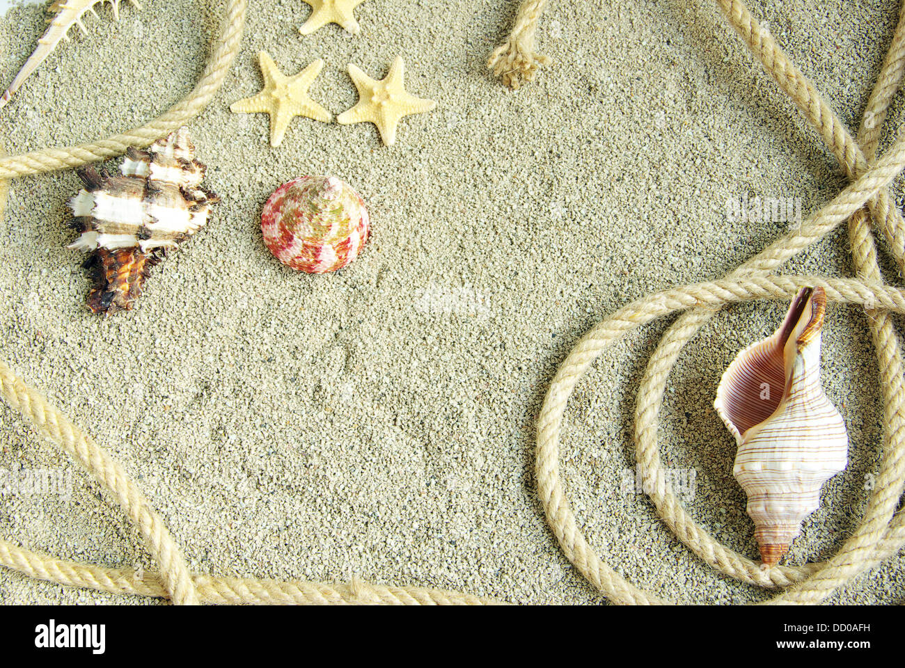 rope on sand Stock Photo - Alamy