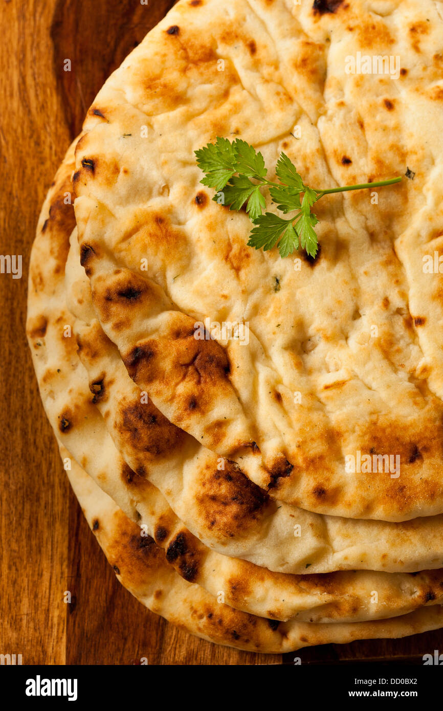 Homemade Indian Naan Flatbread made with Whole Wheat Stock Photo - Alamy