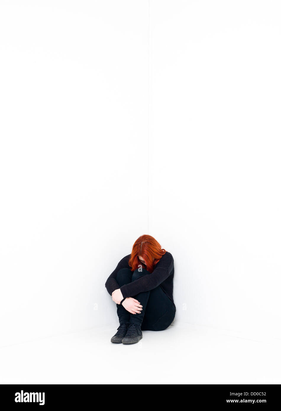 Young woman sad crying Cut Out Stock Images & Pictures - Alamy