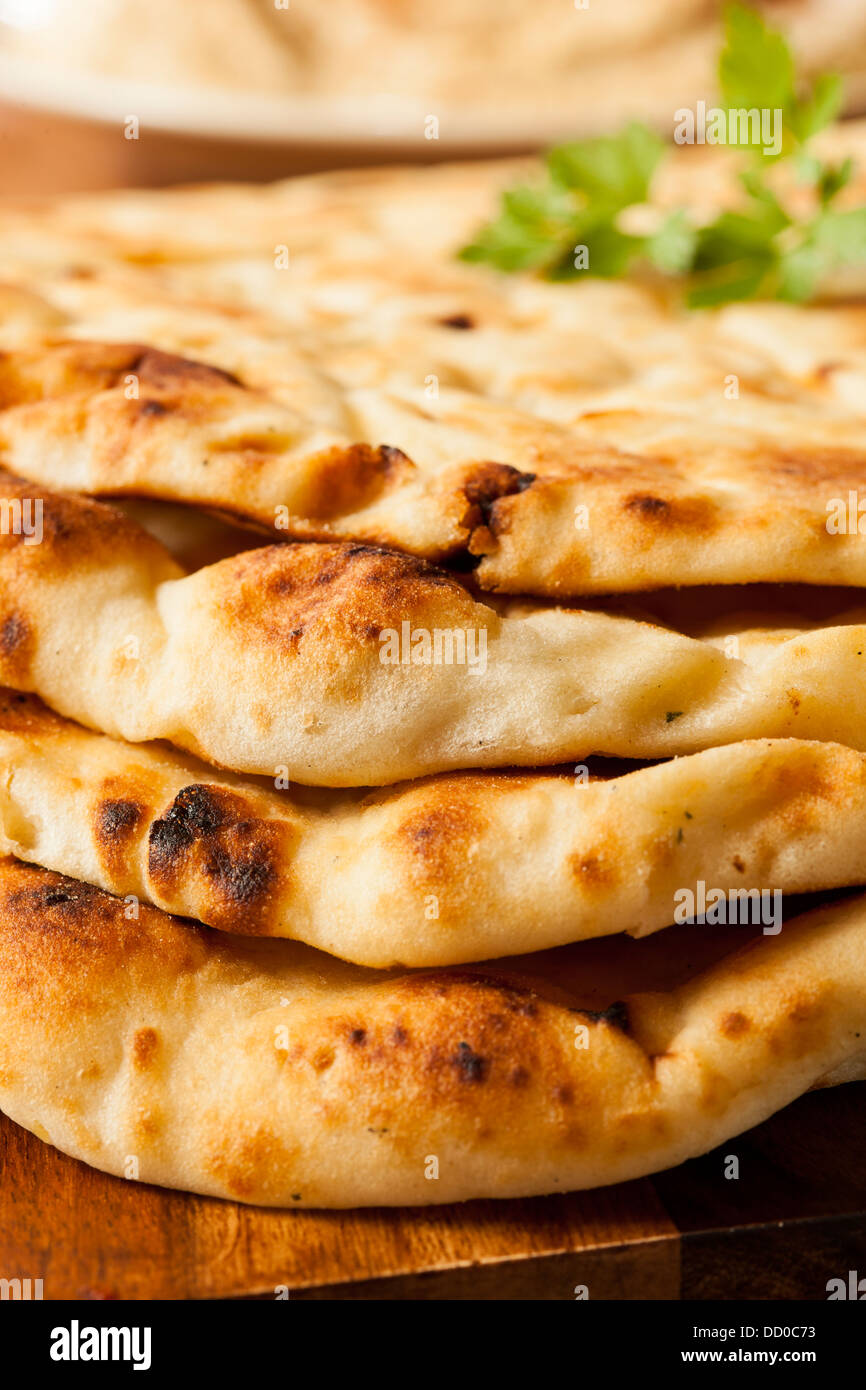 Homemade Indian Naan Flatbread made with Whole Wheat Stock Photo - Alamy