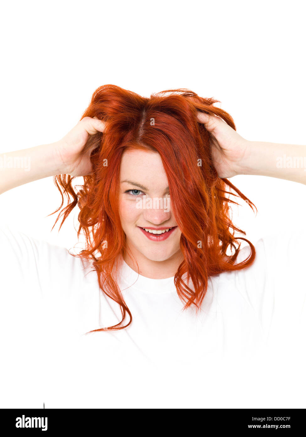 Caucasian red haired woman Cut Out Stock Images & Pictures - Alamy