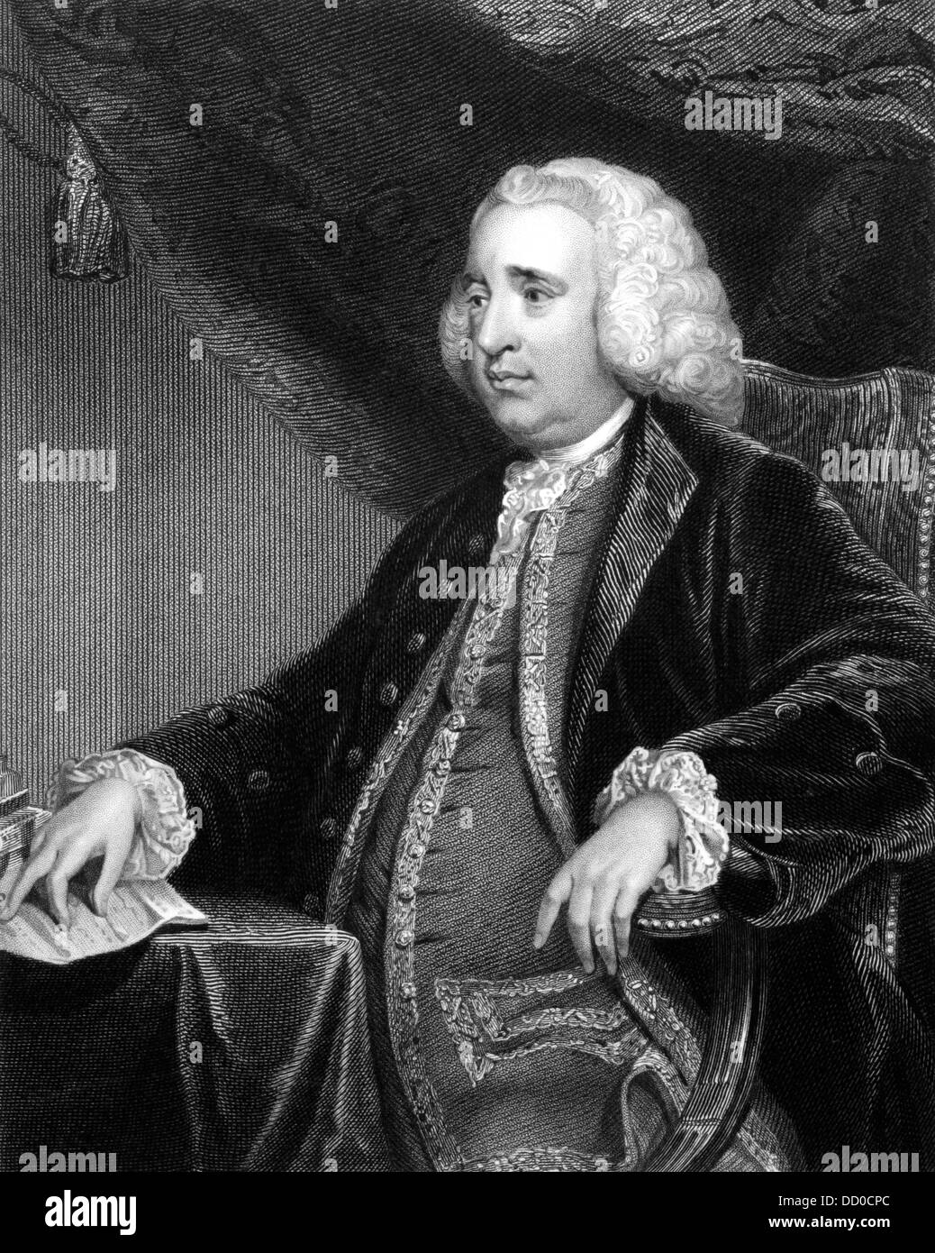Henry Fox, 1st Baron Holland (1705-1774) on engraving from 1832 ...
