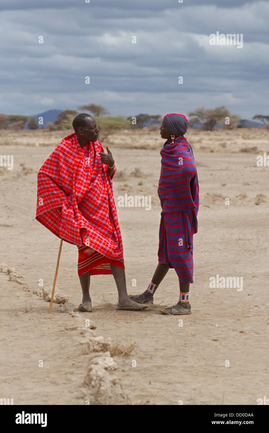 Two masai men hi-res stock photography and images - Alamy