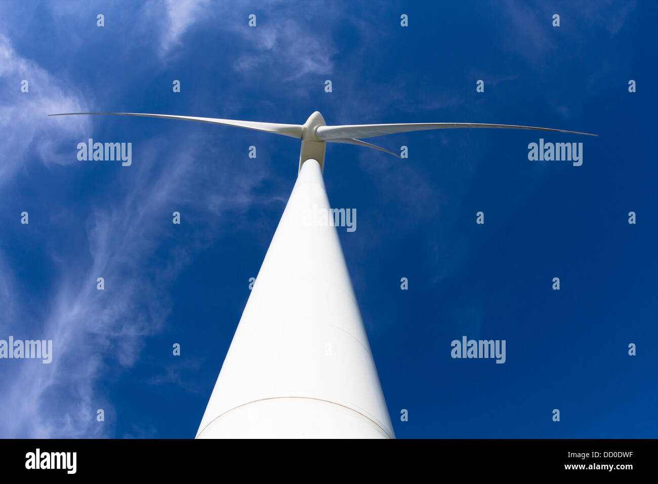 close up windmill power generator with blue sky Stock Photo - Alamy