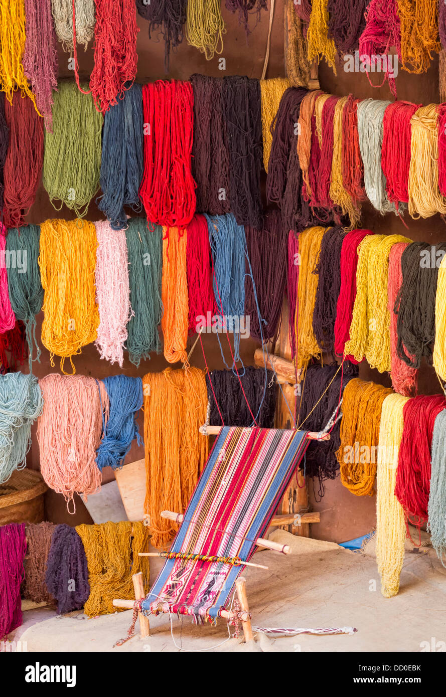 Weaving loom detail peru hi-res stock photography and images - Alamy