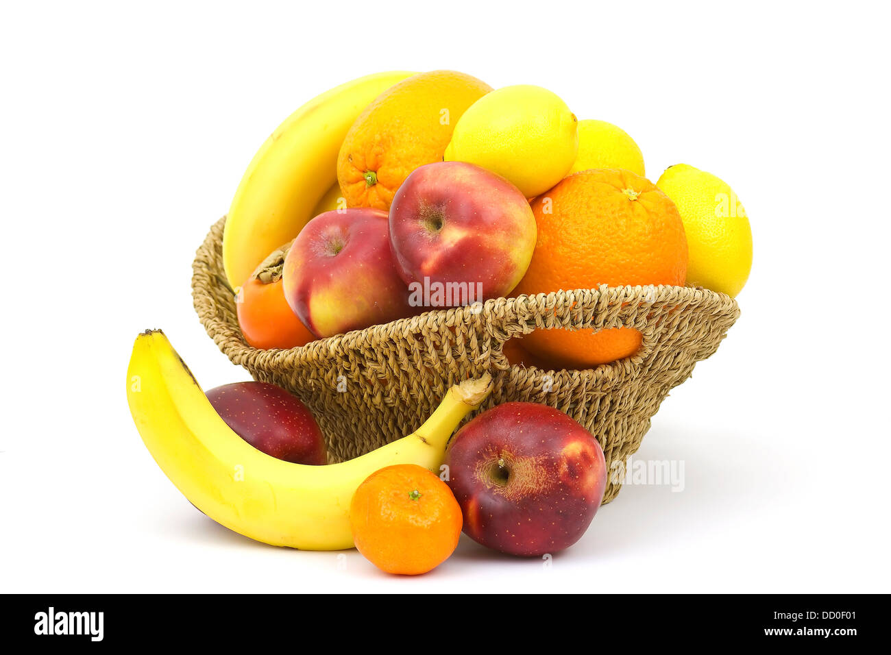 fresh fruits in a basket Stock Photo - Alamy