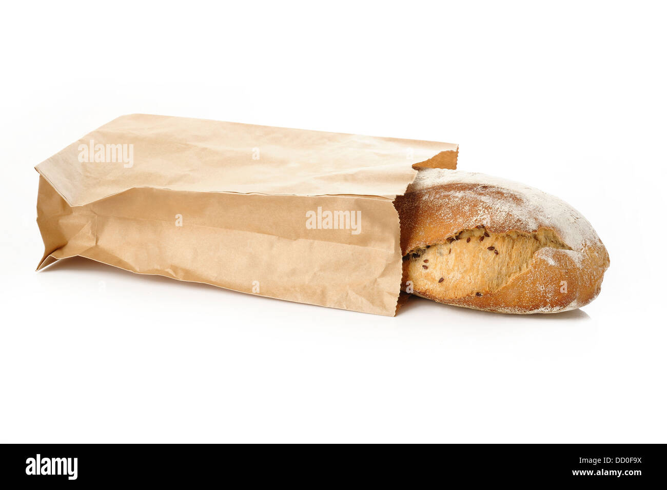 rustic bread on white background Stock Photo - Alamy