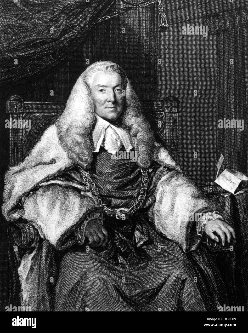 William Murray, 1st Earl of Mansfield (1705-1793) on engraving from ...