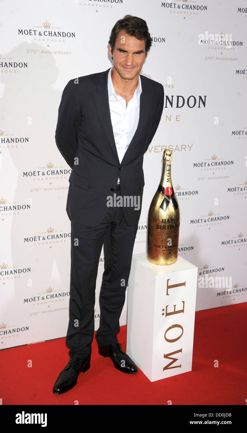 Professional Tennis Player Roger Federer attends Moet & Chandon ...