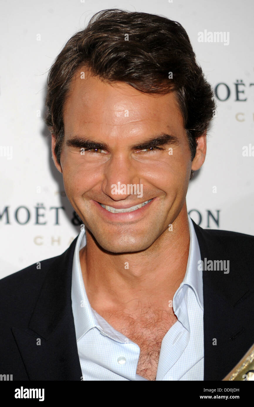 Professional Tennis Player Roger Federer attends Moet & Chandon ...