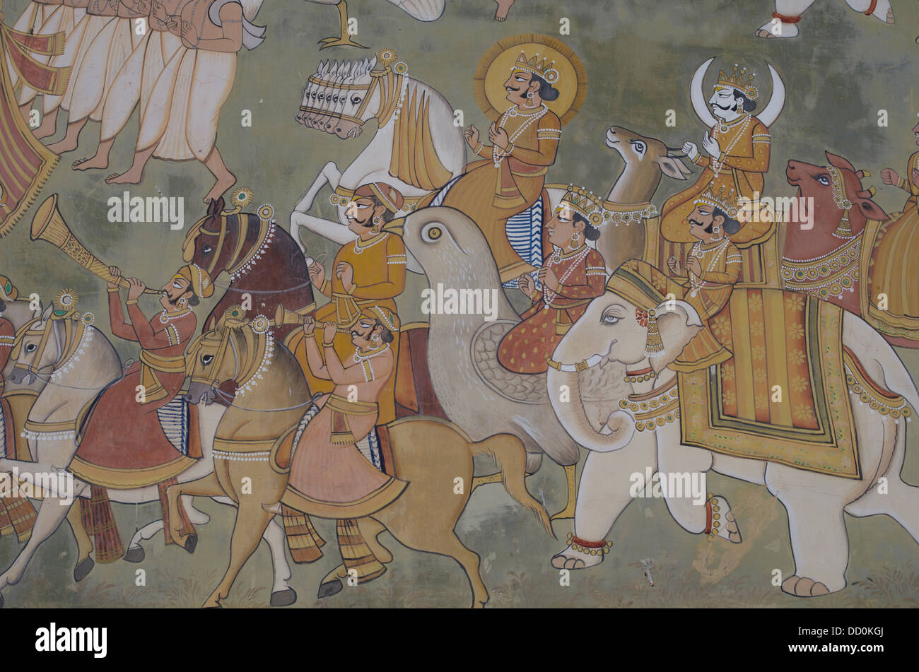Mural at Meherangarh Fort - Jodhpur, Rajashtan, India Stock Photo - Alamy