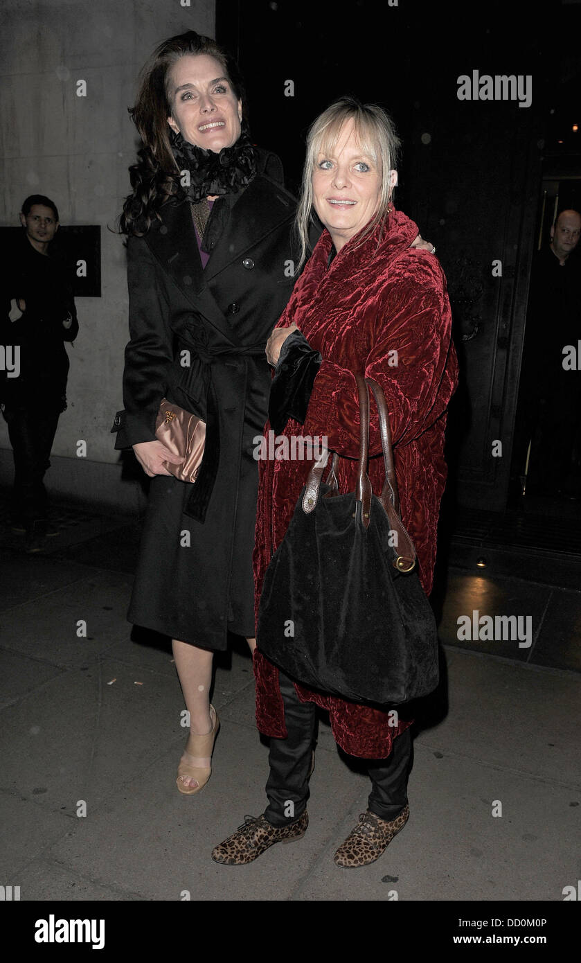 Brooke Shields and Twiggy (real name Lesley Lawson Hornby) leaving The ...