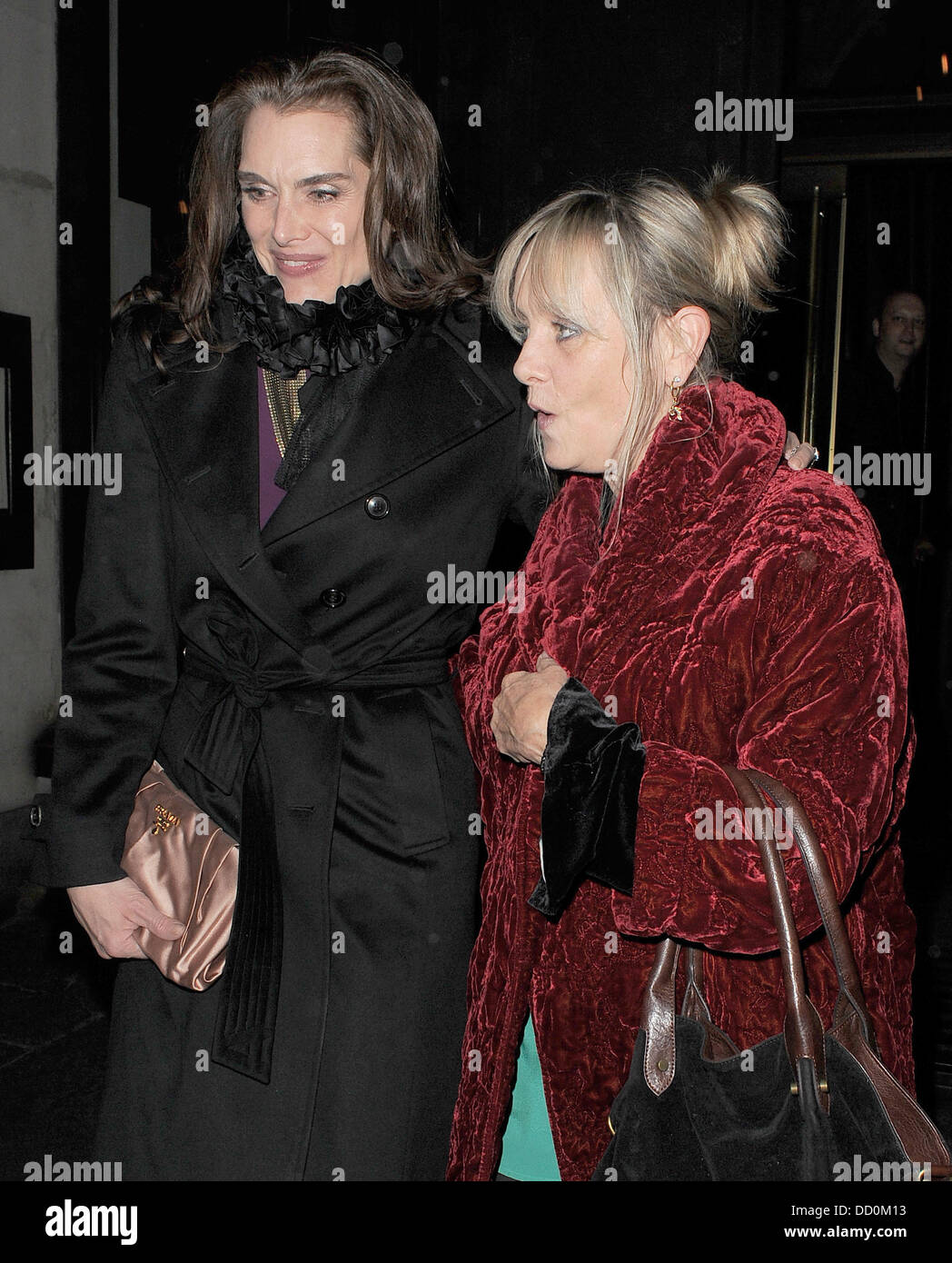 Brooke Shields and Twiggy (real name Lesley Lawson Hornby) leaving The ...