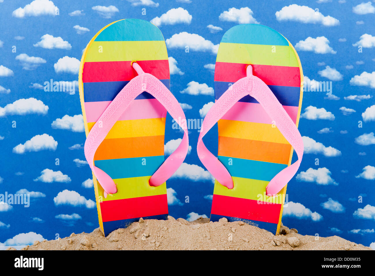 Colorful flip flops Stock Photo - Alamy