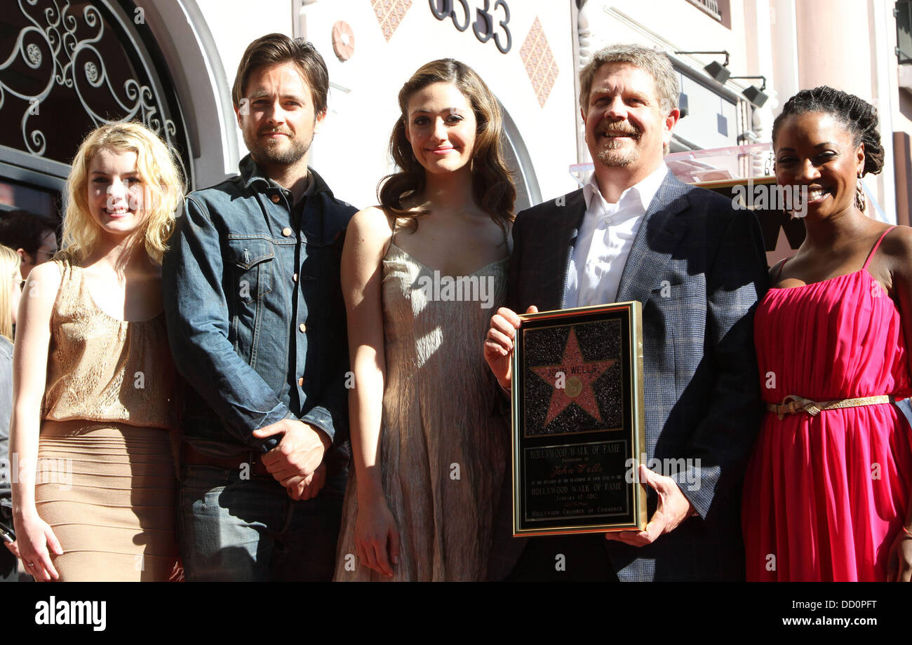 Laura Wiggins, Justin Chatwin, Emmy Rossum, John Wells and Shanola ...