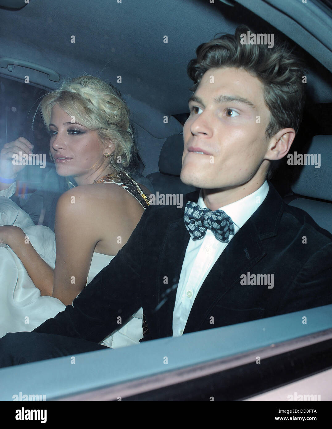 Pixie Lott and her boyfriend Oliver Cheshire leaving her 21st birthday ...