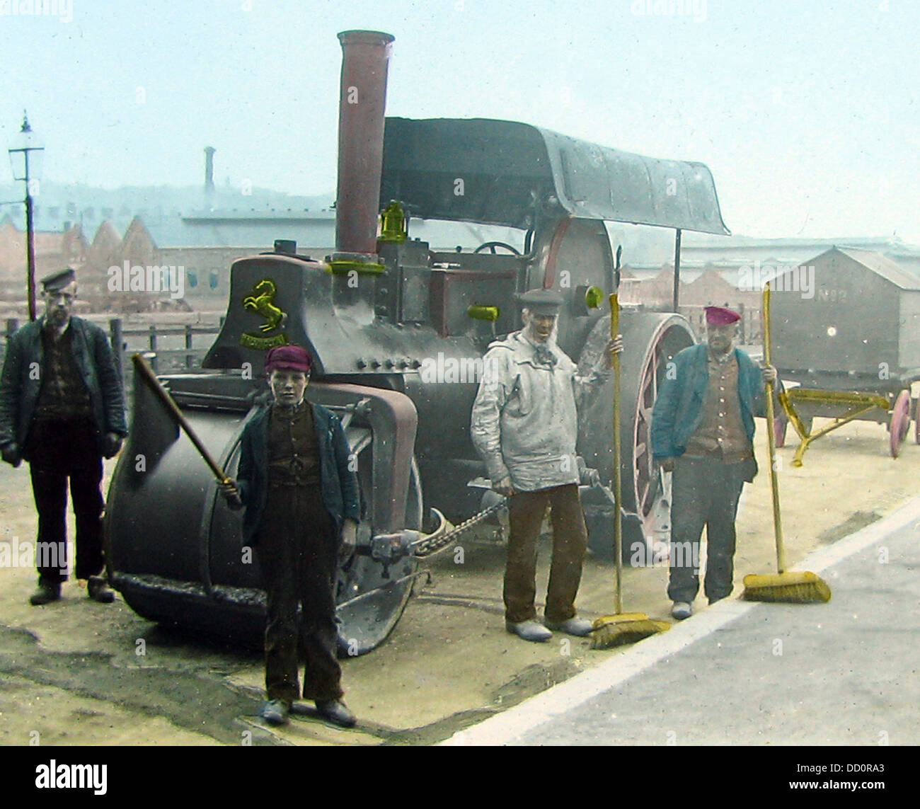 Road repair gang Victorian period Stock Photo - Alamy