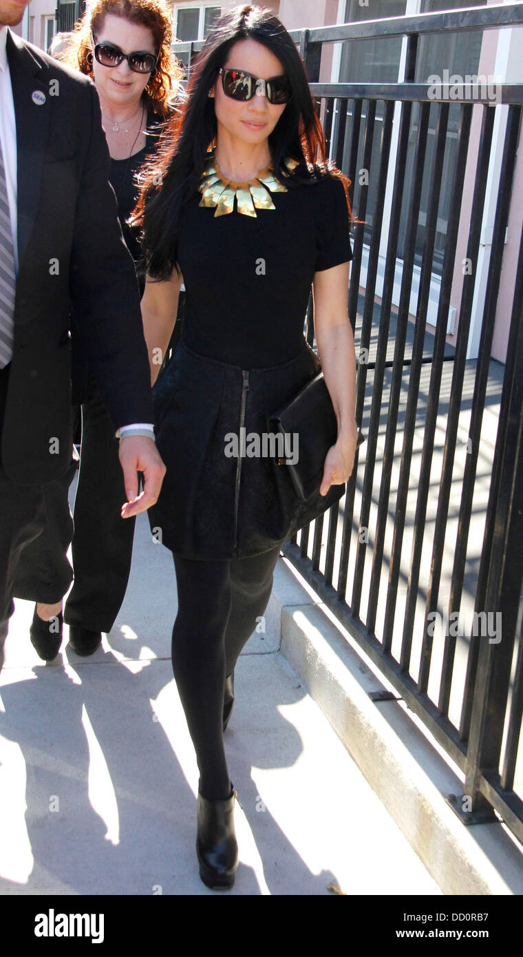 Lucy Liu The John Wells Hollywood Walk of Fame induction ceremony held ...