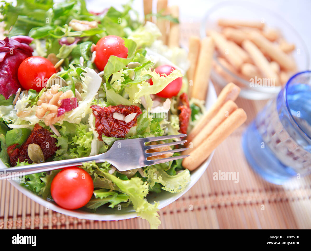 Freshness and healthy close up salad Stock Photo - Alamy