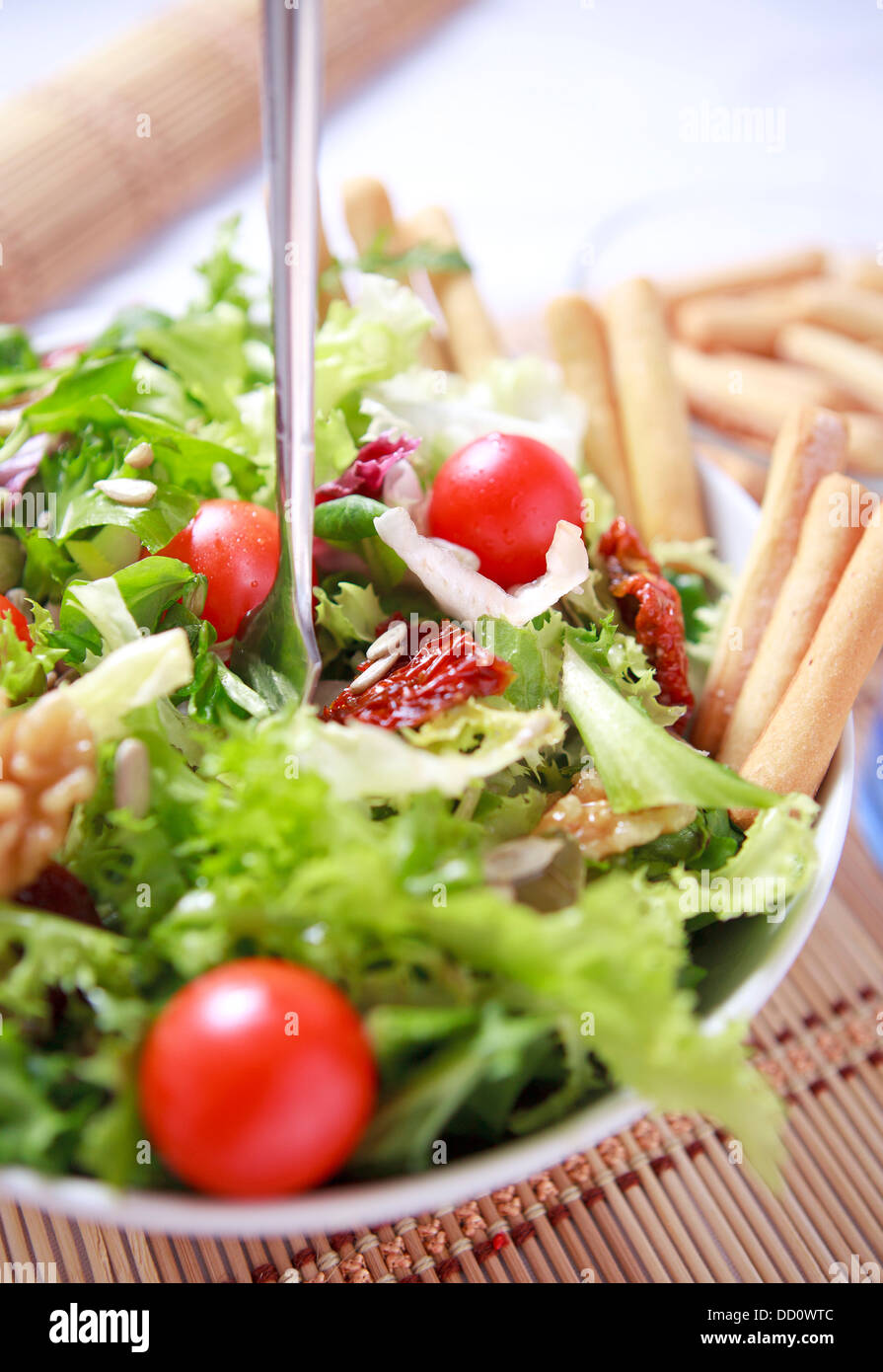 Freshness and healthy close up salad Stock Photo - Alamy