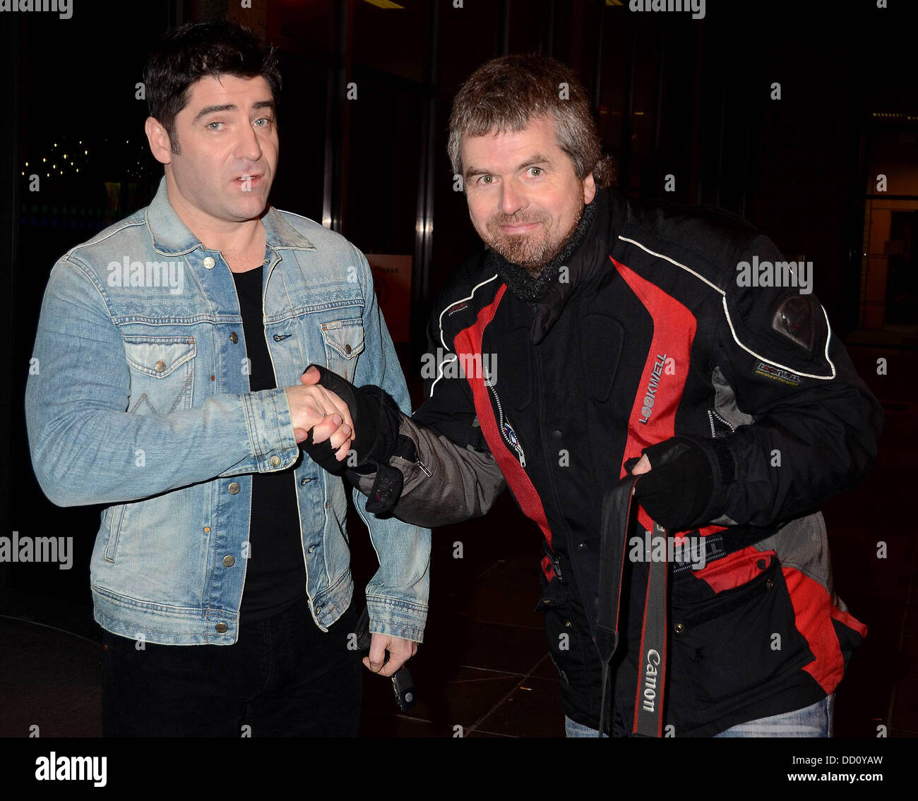 Brian Kennedy and photographer Mark Doyle Celebrities outside the RTE ...