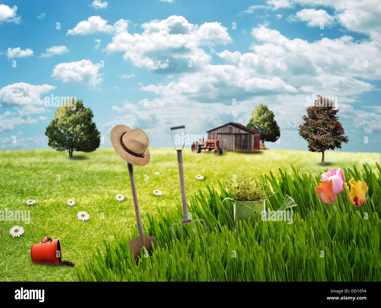Spring collage hi-res stock photography and images - Alamy