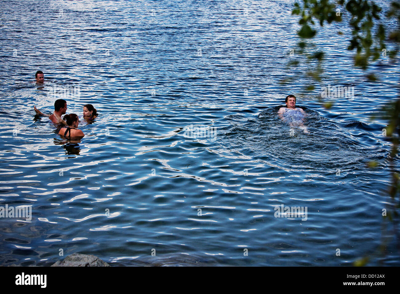 people. swimming, water, afloat, submerged, quarry, railway, corridor ...