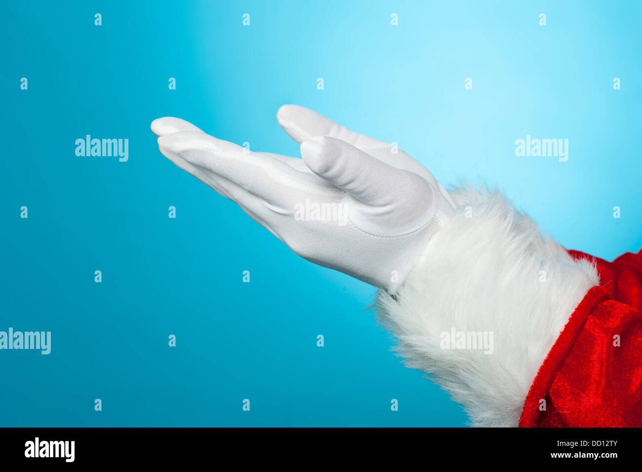 Fulfill your wish this Xmas. Santa praying, cropped image Stock Photo ...