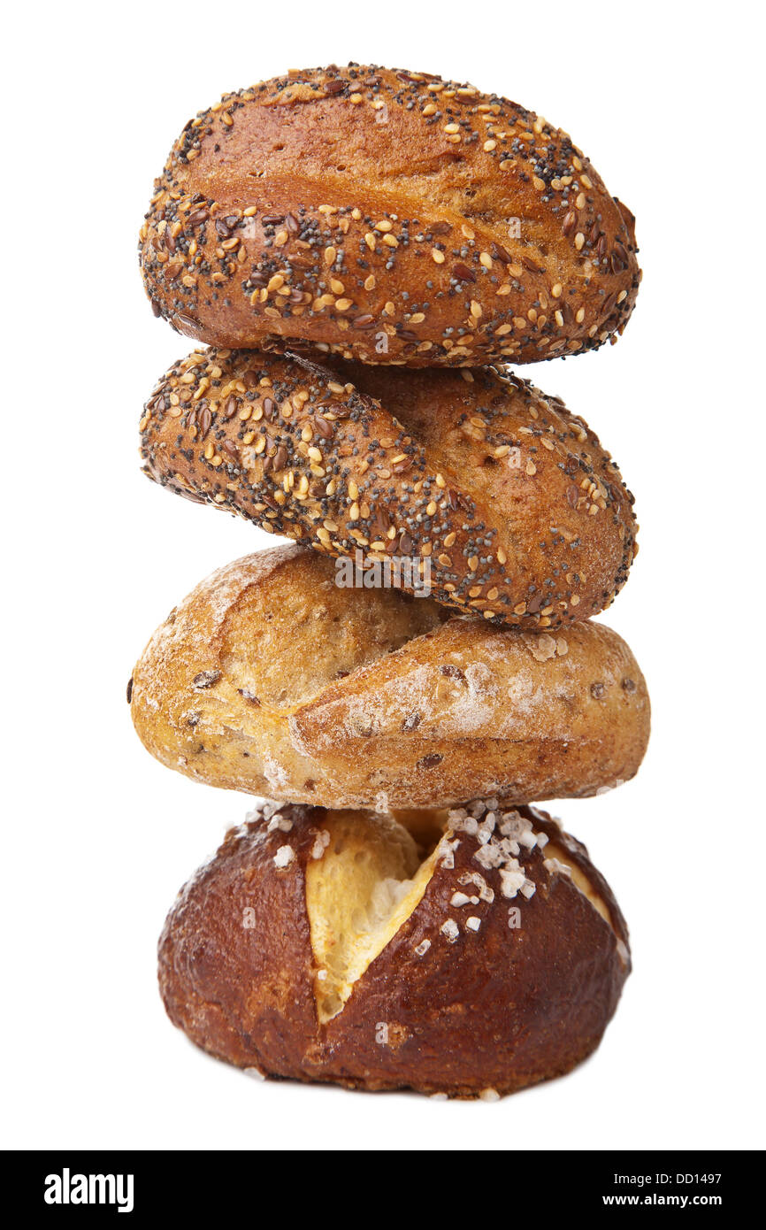 stack of healthy bread isolated Stock Photo - Alamy