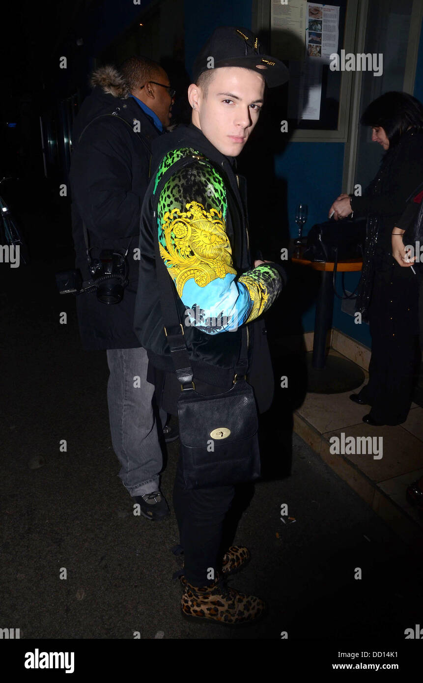 Aaron Frew, outside Zilli's restaurant. London, England - 17.01.12 ...