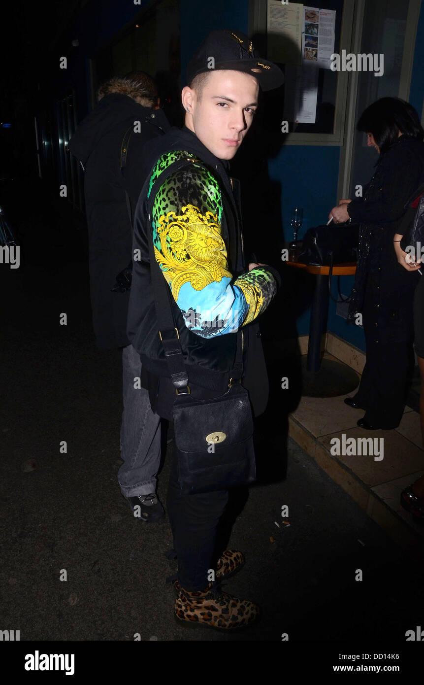 Aaron Frew, outside Zilli's restaurant. London, England - 17.01.12 ...