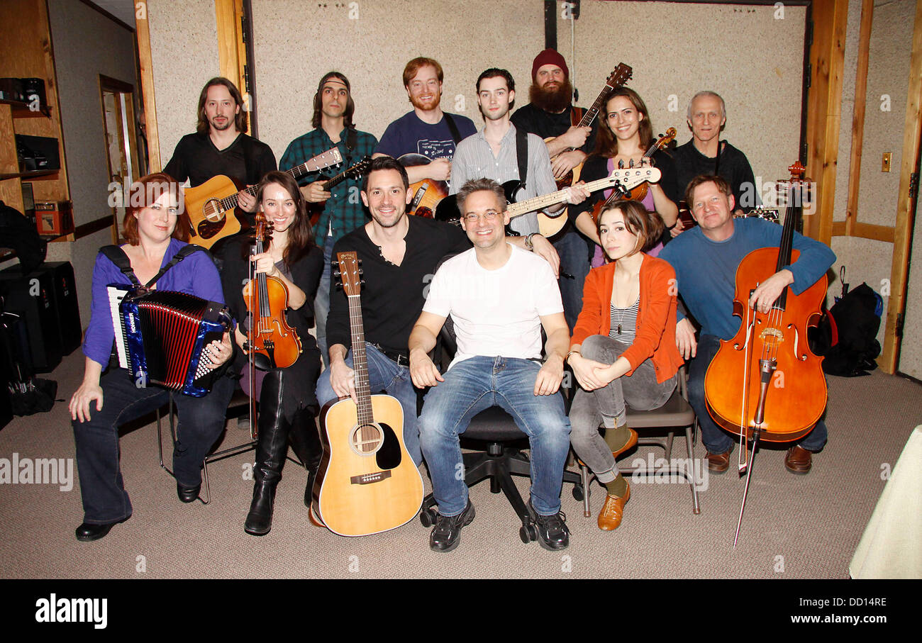 cast 'Once' Broadway cast recording, held at Avatar Studios. New York ...