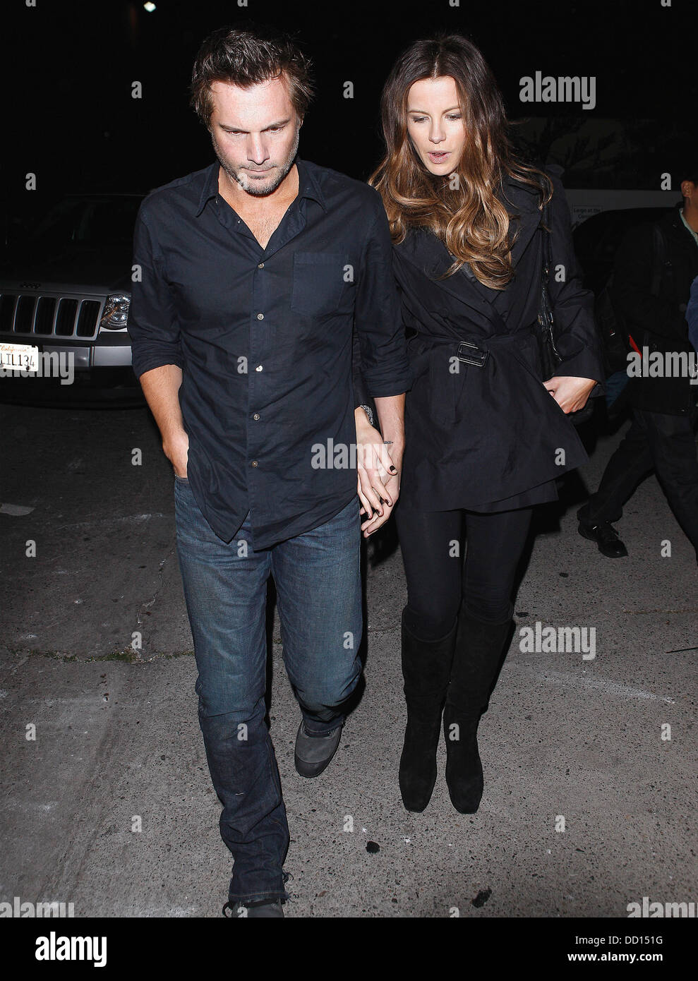 Kate Beckinsale and Len Wiseman leaving The Roger Room Los Angeles ...