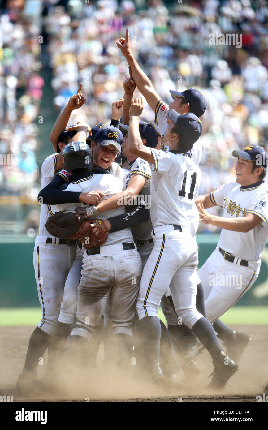 Hyogo, Japan. 22nd Aug, 2013. Maebashi Ikuei team group Baseball ...