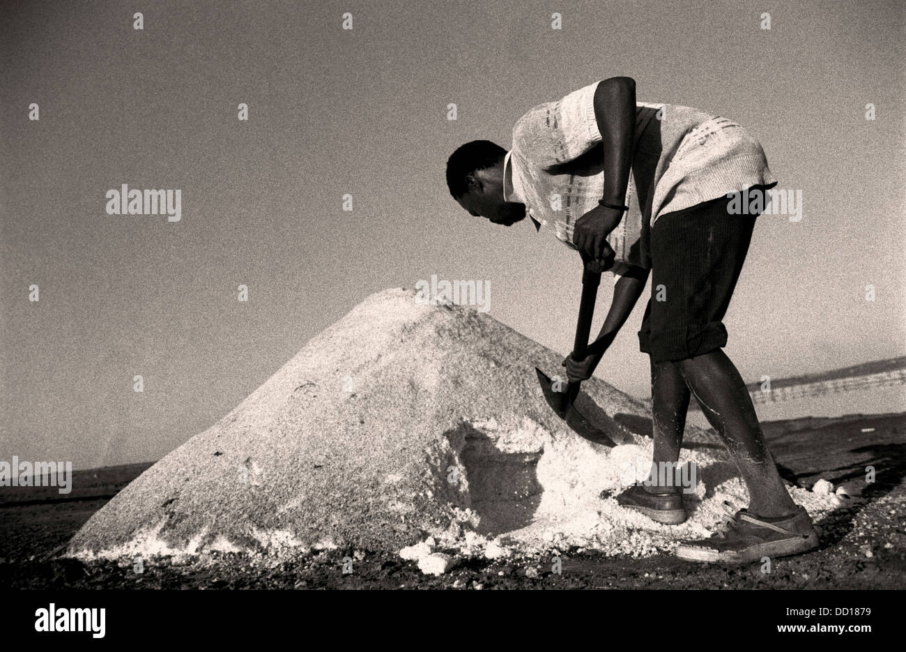 Salt mining, salt pan Stock Photo - Alamy