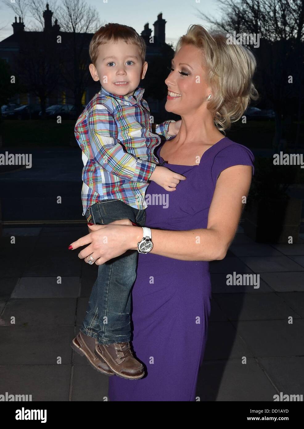 Steps singer Faye Tozer and son Benjamin Barrington Tozer-Smith at RTE ...