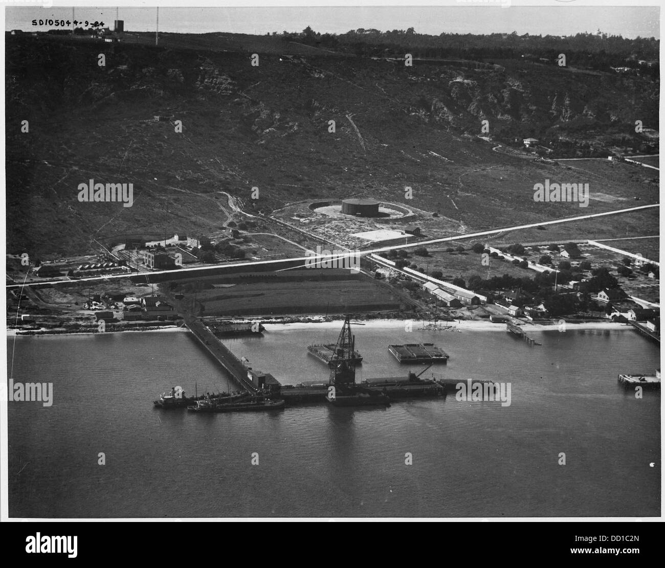 An aerial view from 1,500 feet shows the development of the Naval Fuel ...
