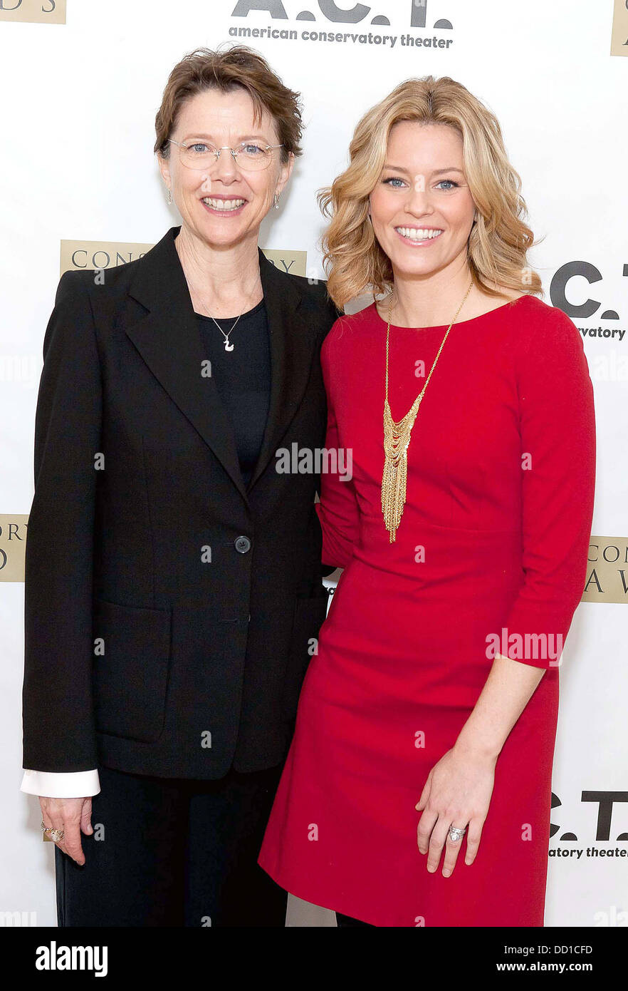 Annette Bening and Elizabeth Banks (right) at the American Conservatory ...