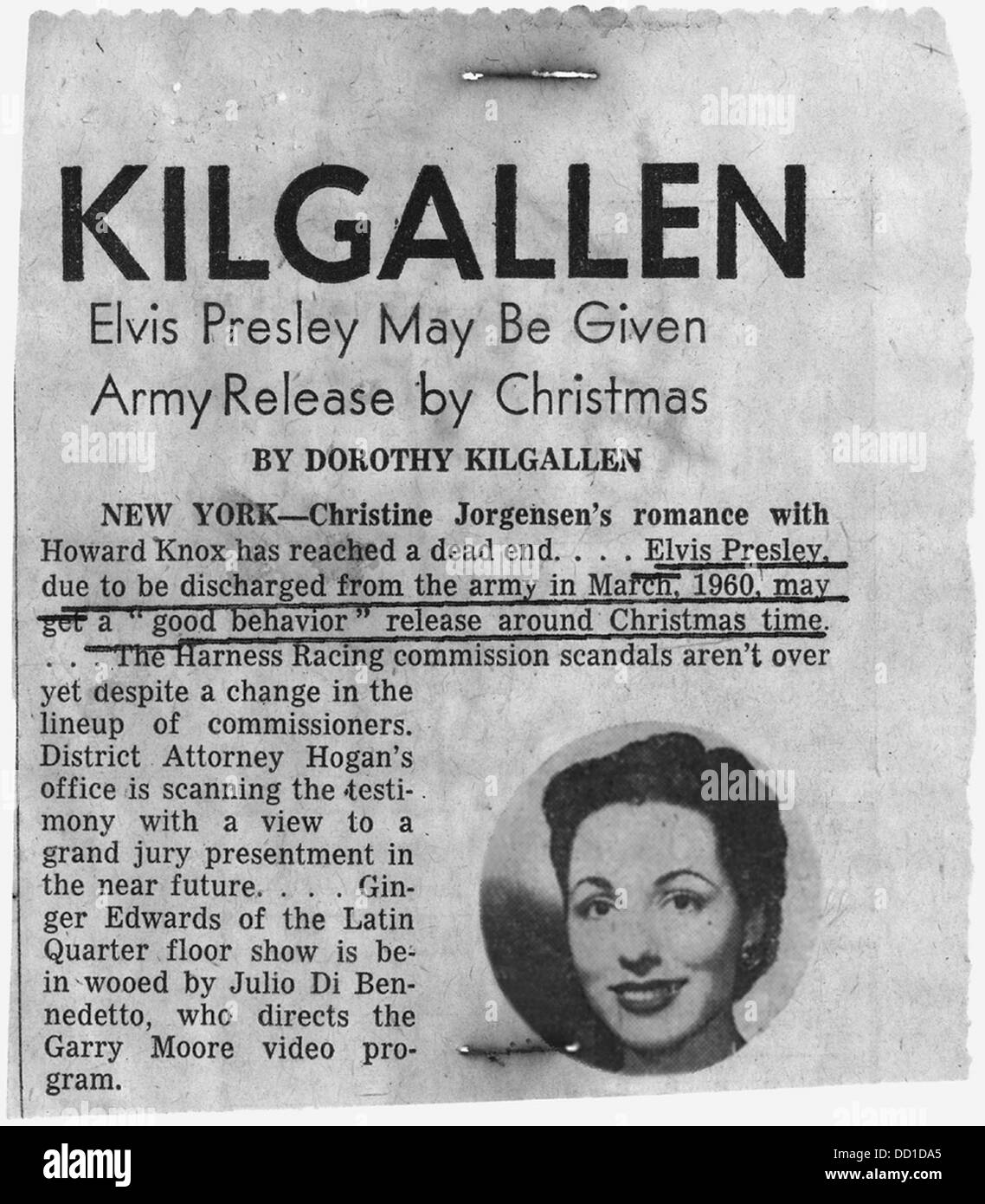 Elvis presley elvis presley 1959 Black and White Stock Photos & Images ...