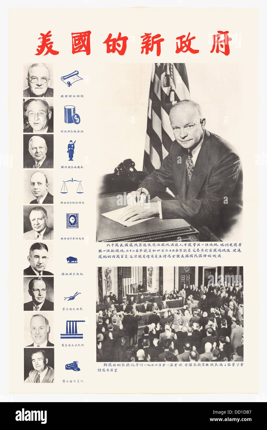 This poster represents the New Government of the U.S., illustrating a ...