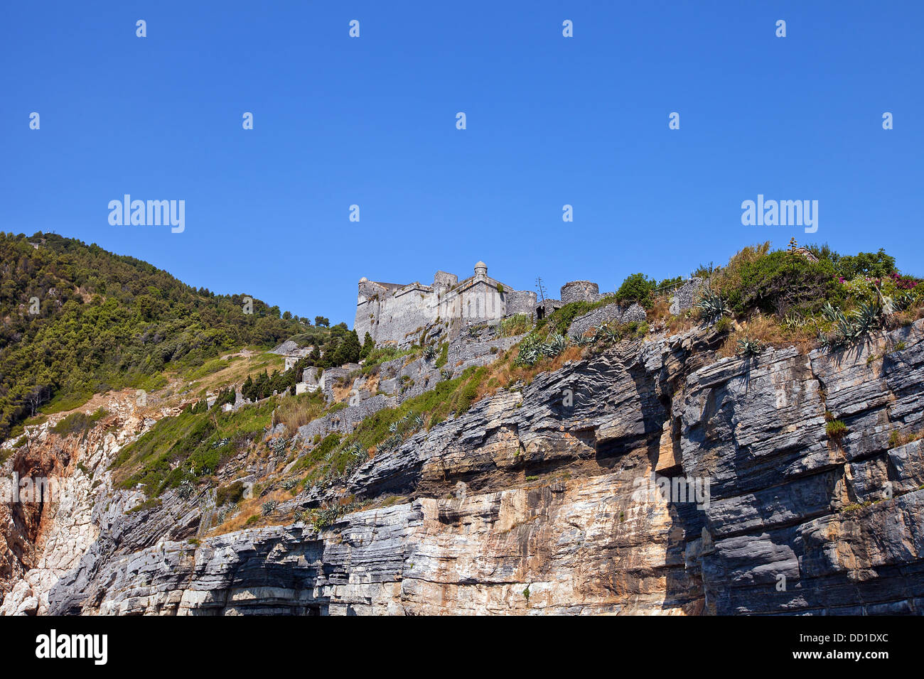 Doria Castle (circa 1161) in Portovenere town (UNESCO world heritage ...