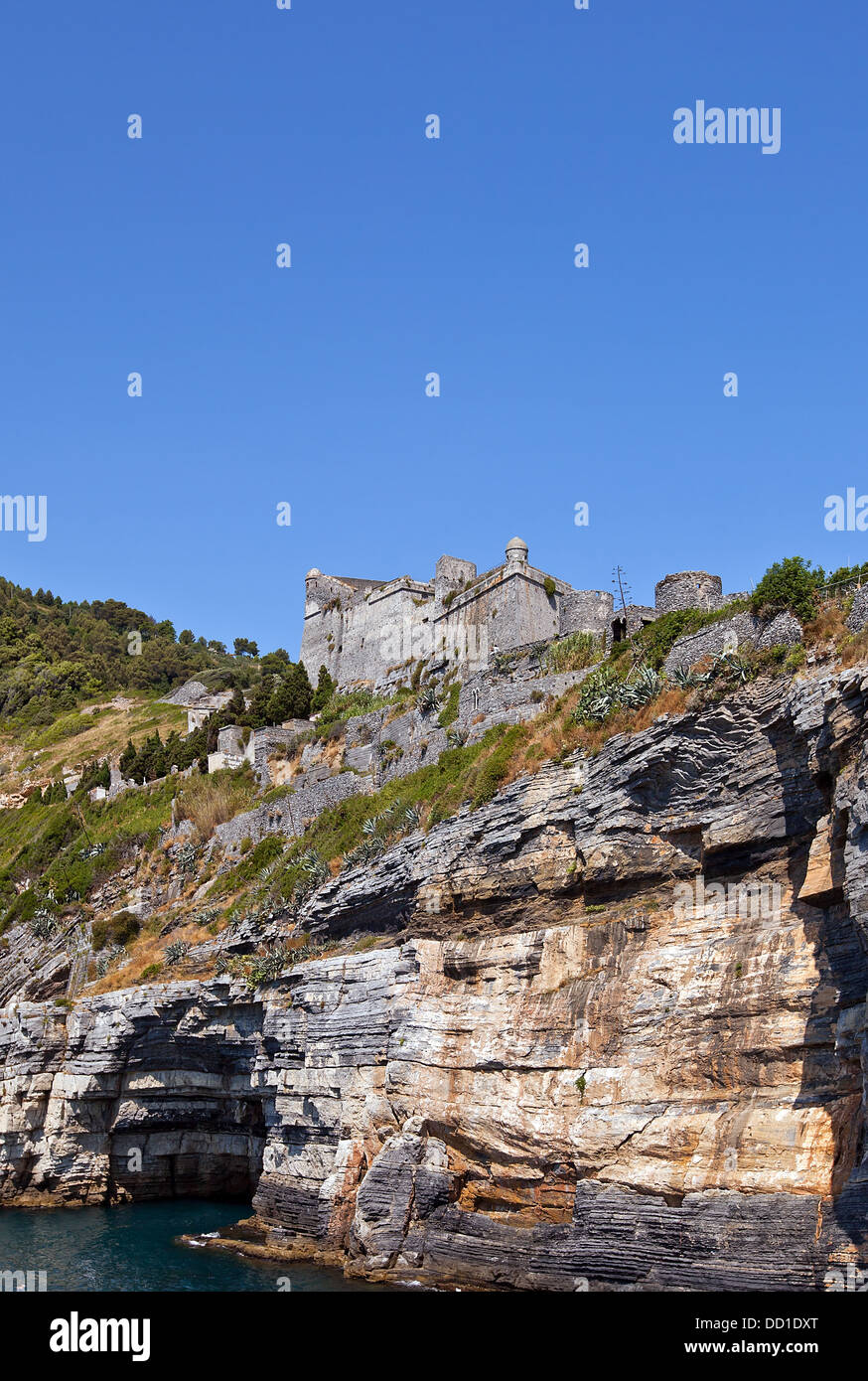 Doria Castle (circa 1161) in Portovenere town (UNESCO world heritage ...