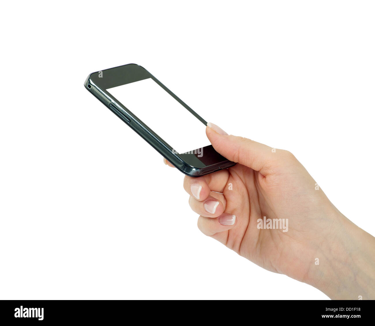Hand holding mobile Stock Photo - Alamy