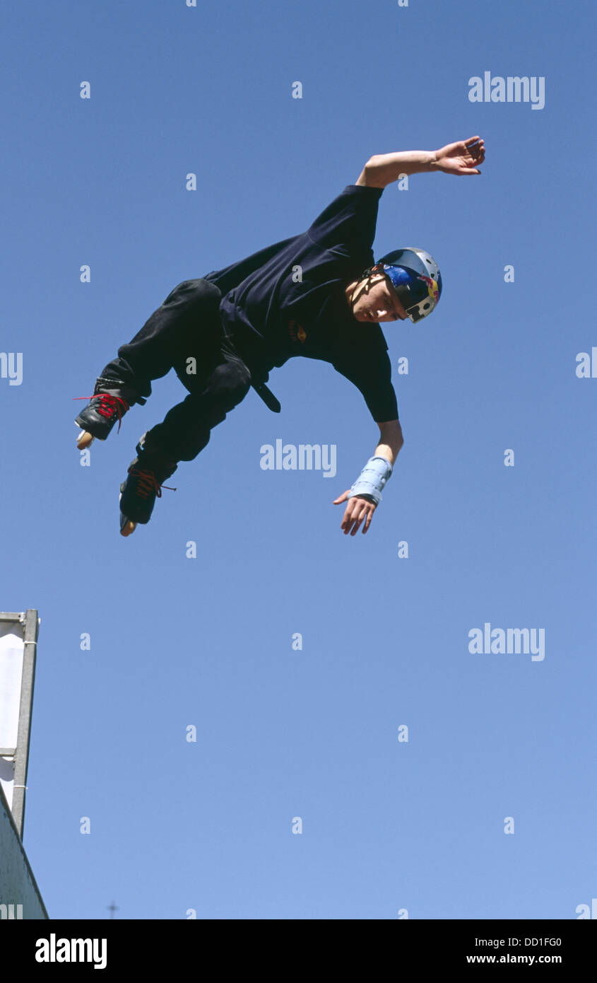 Rollerblade trick hi-res stock photography and images - Alamy